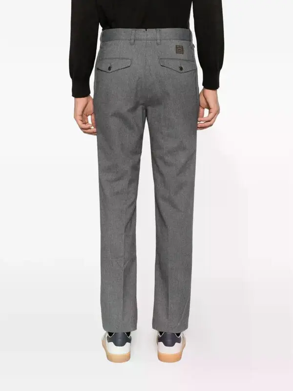 Incotex Herringbone-pattern Pleated Trousers
