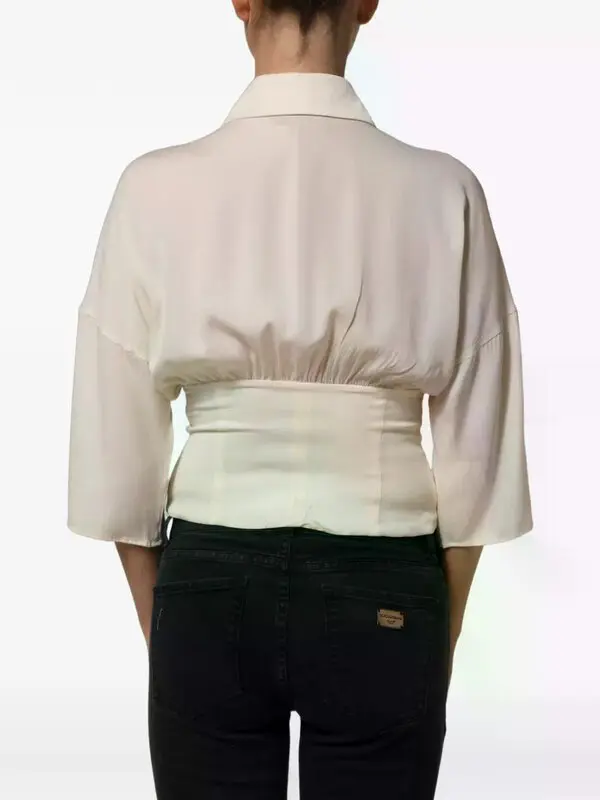 Dolce & Gabbana Bow-detailed Gathered Blouse