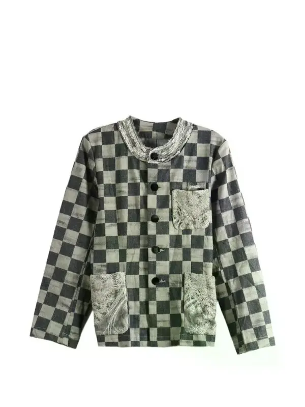 COMMUNS Check-pattern Patch-pocket Jacket