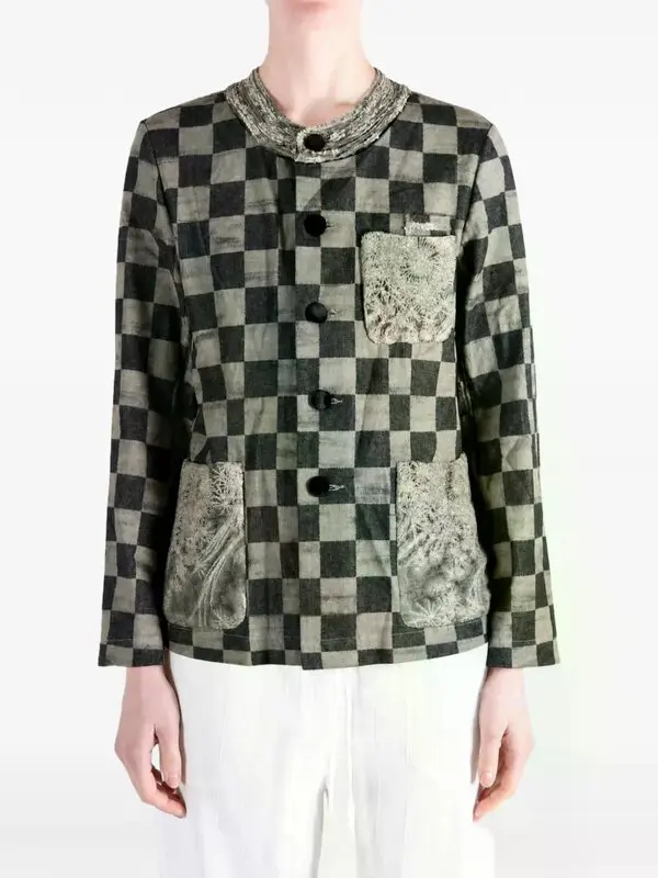 COMMUNS Check-pattern Patch-pocket Jacket