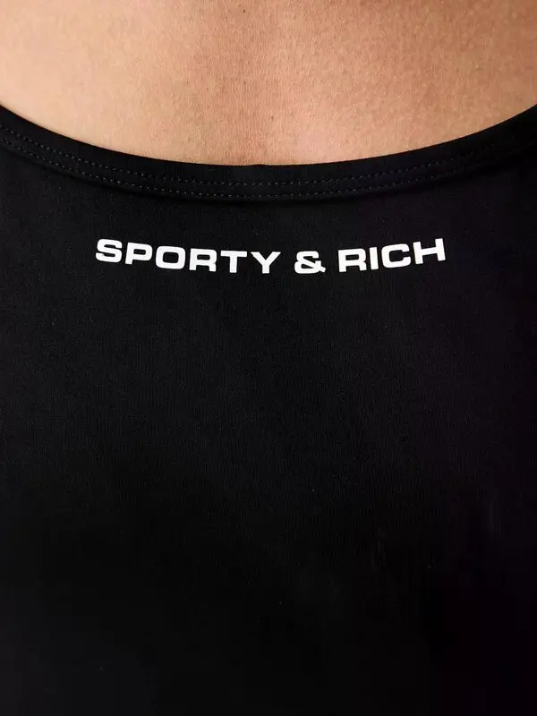 Sporty & Rich Joan Bold Logo-print Flared Jumpsuit