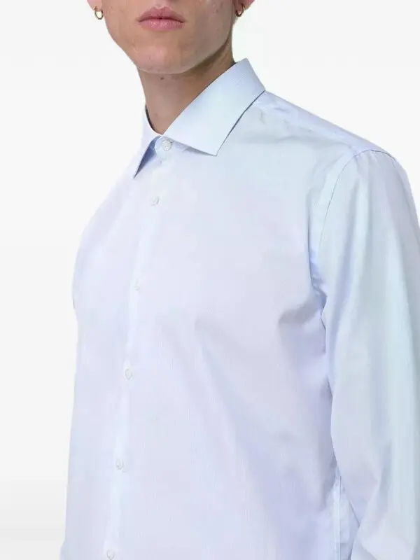 BROOKSFIELD Striped Cotton-twill Shirt