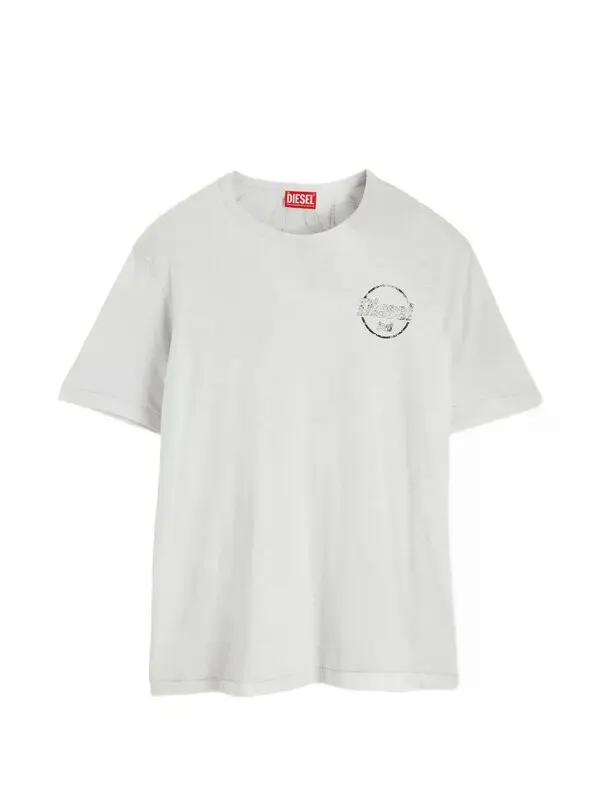 DIESEL® T-shirt In Slub Jersey With Crack Print