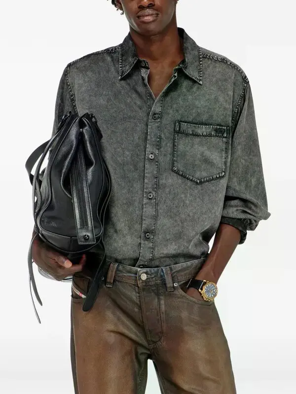 DIESEL® Acid-wash Long-sleeved Shirt