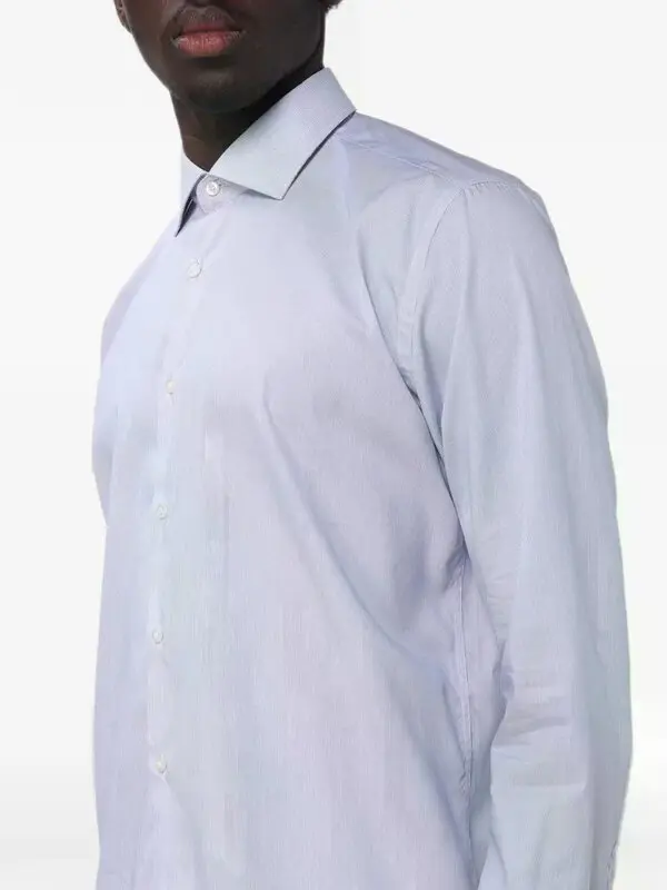 BROOKSFIELD Striped Cotton-twill Shirt