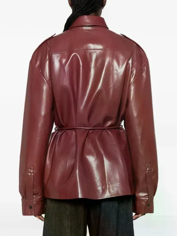 Nanushka Belted Button-down Shirt