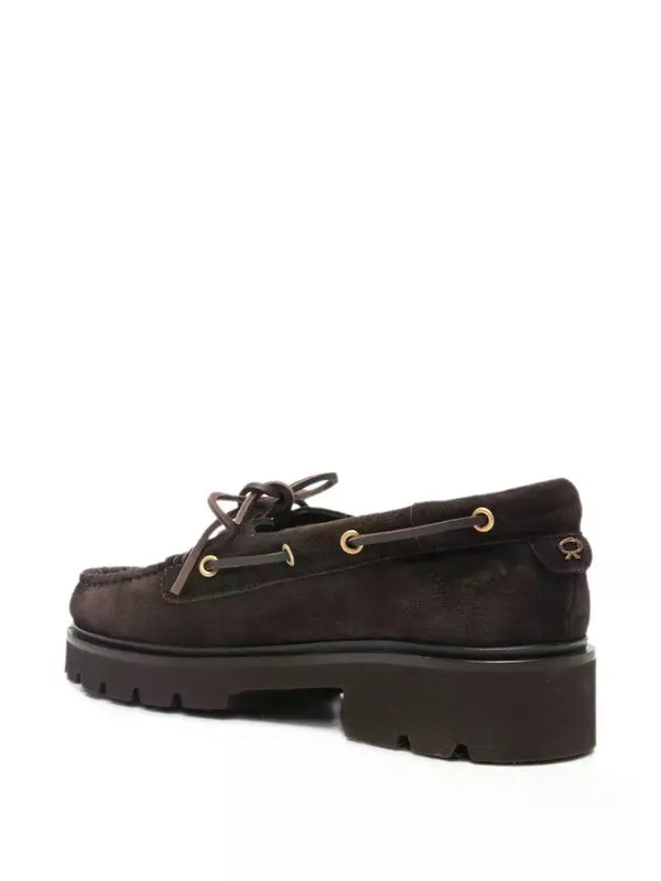 GIANVITO ROSSI Olonne Lug-sole Suede Boat Shoes