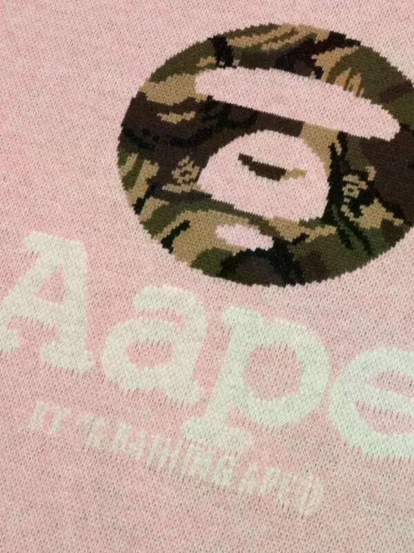 AAPE BY *A BATHING APE Moonface Graphic Sweater - Pink