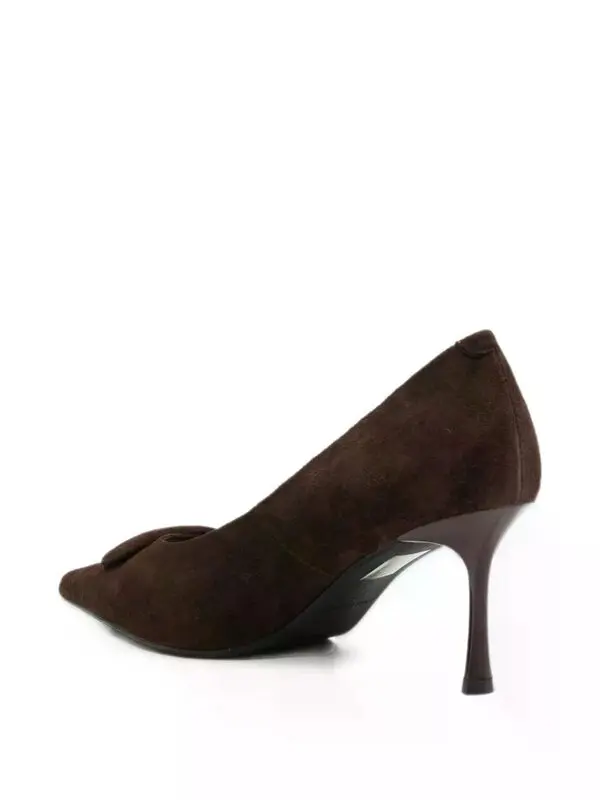LINDA BAUMANN Bow-detail Pointed-toe Pumps
