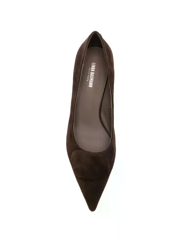 LINDA BAUMANN Bow-detail Pointed-toe Pumps