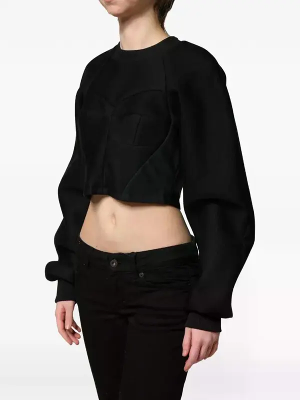 Philosophy Di Lorenzo Serafini Corset-style Cropped Sweatshirt