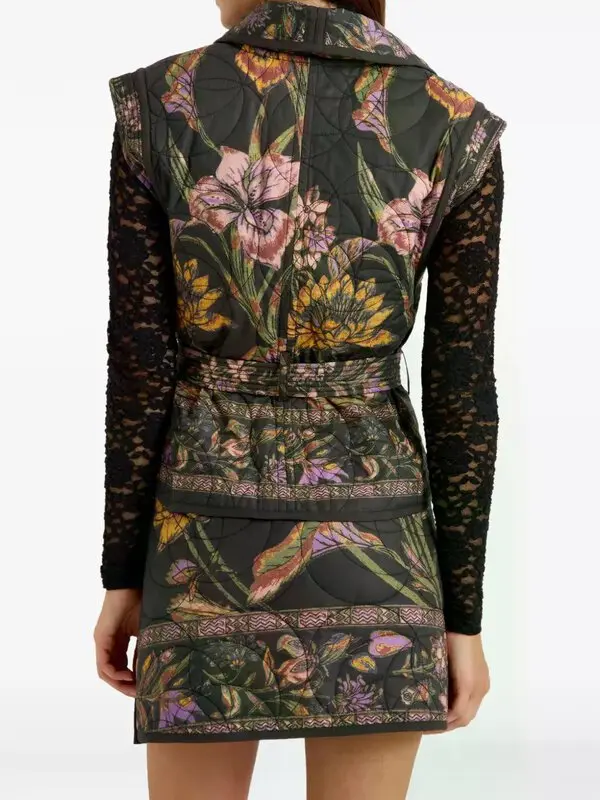 MARIE OLIVER Bowie Floral-print Quilted Vest
