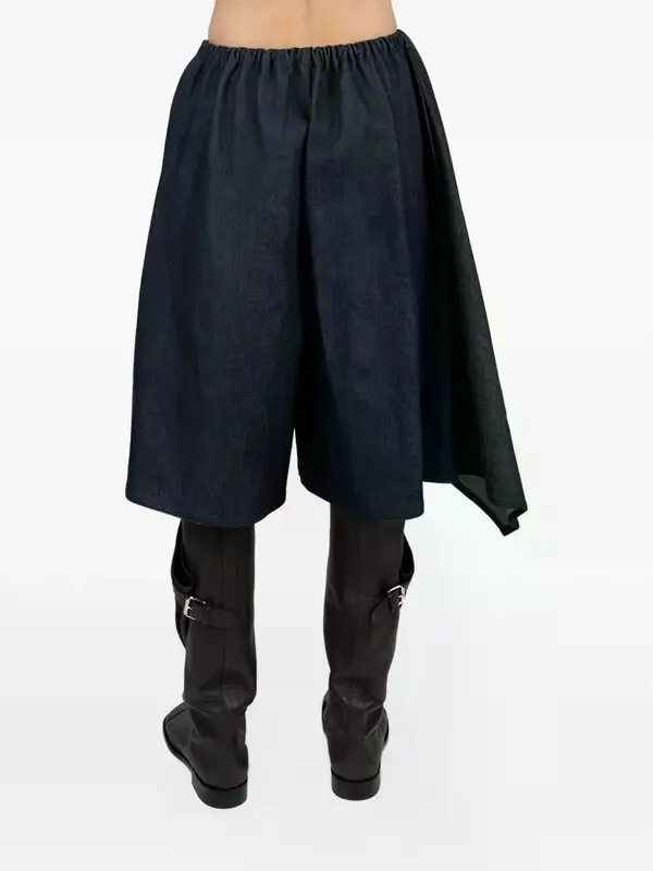 NICCOLO PASQUALETTI Draped-panel Denim Knee-length Shorts