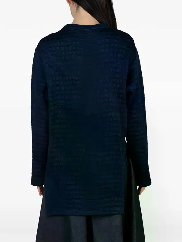 NICCOLO PASQUALETTI Crocodile-effect Asymmetric Long-sleeved T-shirt