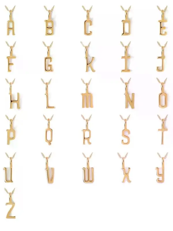 EDGE OF EMBER Solid Initial Necklace
