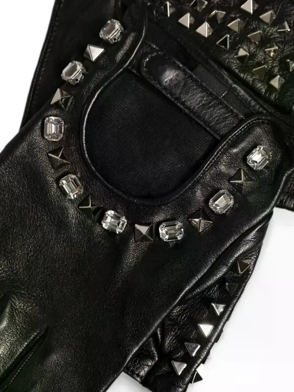 Dolce & Gabbana Stud-embellished Fingerless Gloves