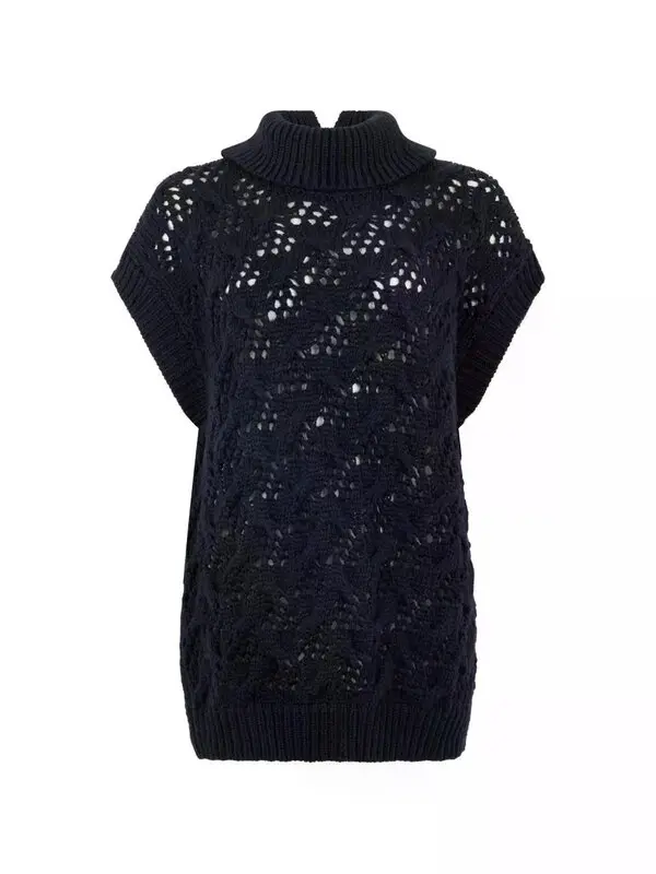 Peserico Cable-knit Roll-neck Sweater