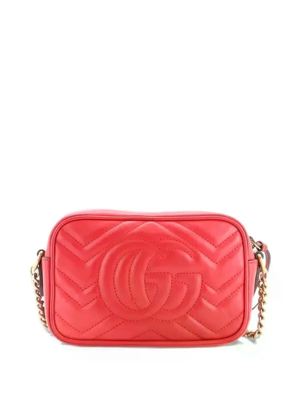 Gucci Gg Marmont Shoulder Bag Matelasse Leather Mini Crossbody Bag