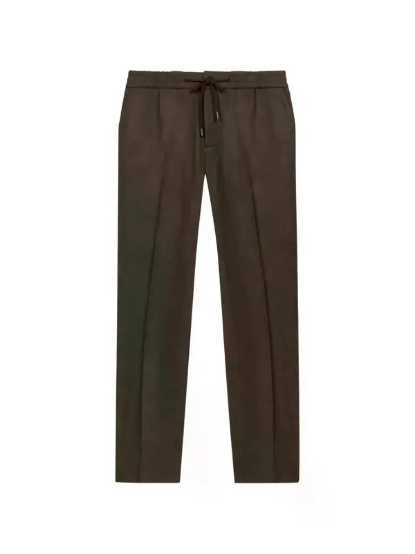 MAURIZIO BALDASSARI Drawstring-waistband Tailored Trousers - Brown