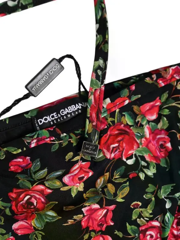 Dolce & Gabbana Floral-print Tie-side Bikini Bottoms