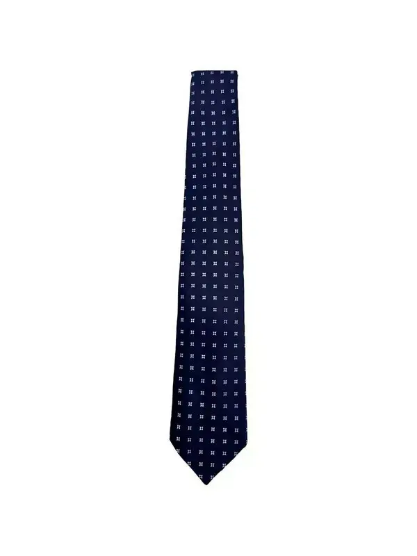 Kiton Pointed-tip Silk Tie - Blue