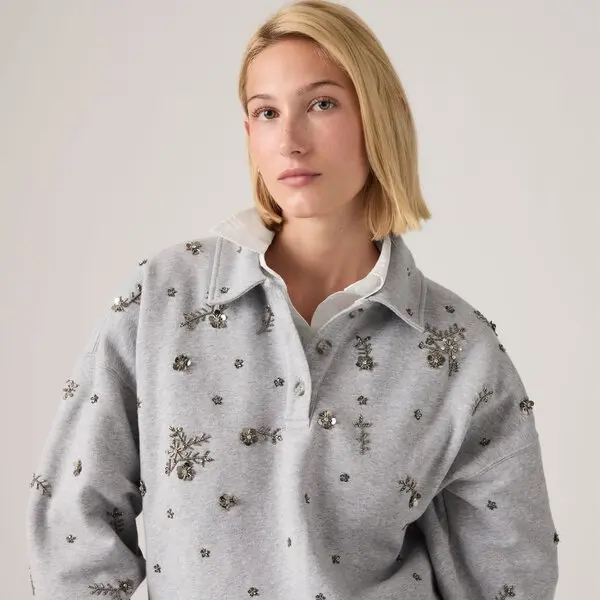 LEVI'S Vintage Embellished Polo Sweatshirt