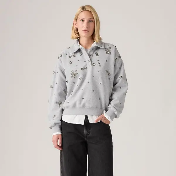 LEVI'S Vintage Embellished Polo Sweatshirt