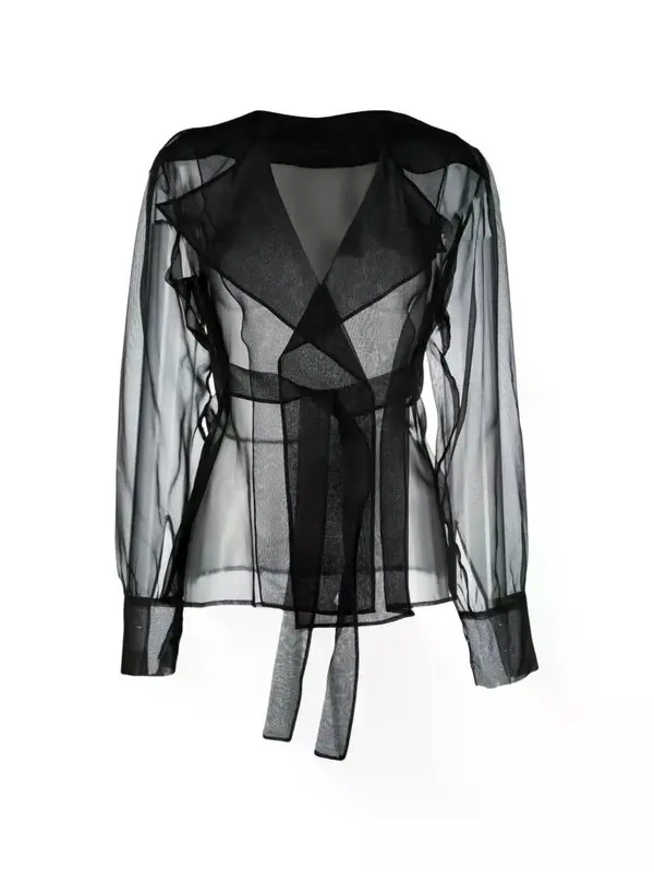 TESSITURA Sheer Silk Organza Blouse