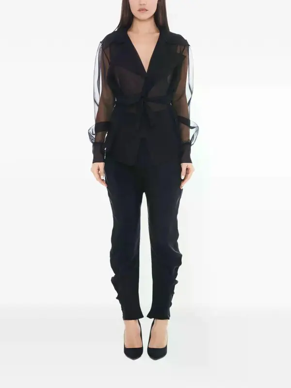 TESSITURA Sheer Silk Organza Blouse