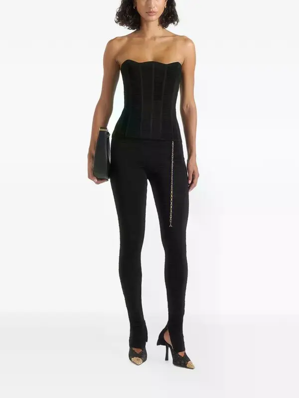 Manière De Voir Karima In Ottoman Bandage Knit Corset Top