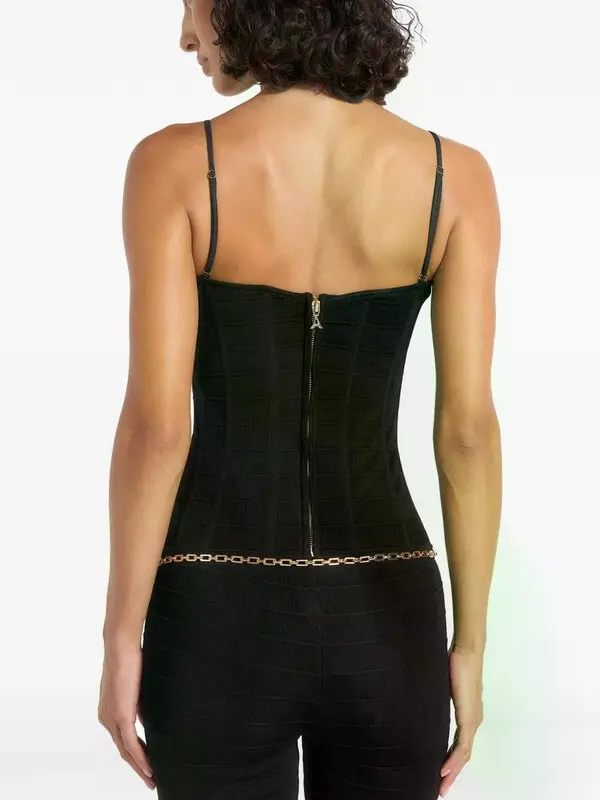 Manière De Voir Karima In Ottoman Bandage Knit Corset Top