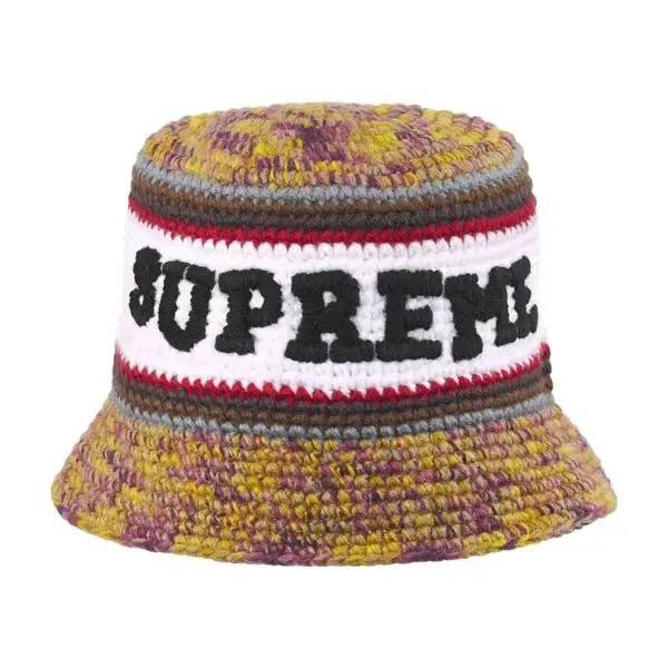 Supreme Ss26 Knit Logo Crusher - Yellow