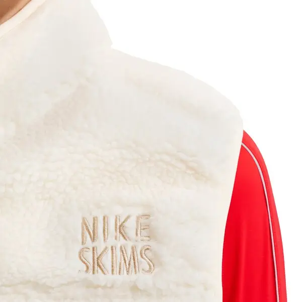 Nike X Skims Sherpa Oversized Vest 'ecru - Nskm Ecru