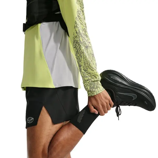 Nike Dri-fit 4 Brief-lined Running Shorts 'black Grey Fog