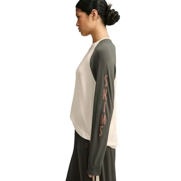 Nike X Skims Stretch Knit Long-sleeve Top 'ecru Boulder