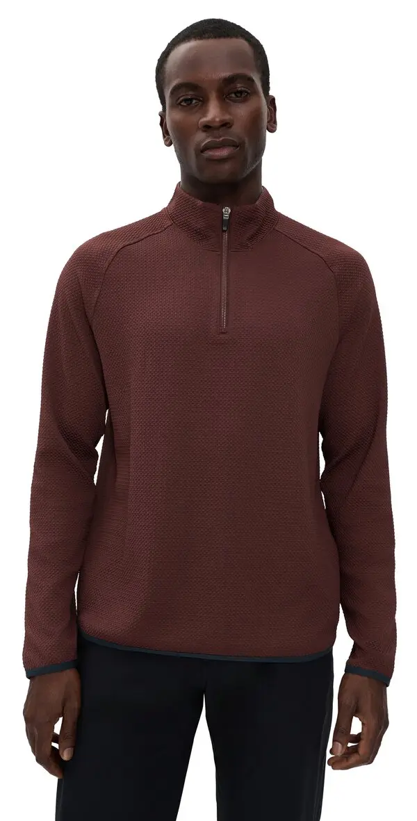 RHONE Founder's Golf 1/4 Zip - Cherry Bark