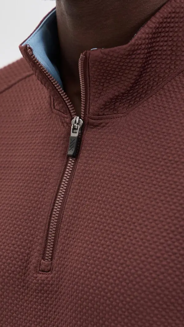 RHONE Founder's Golf 1/4 Zip - Cherry Bark