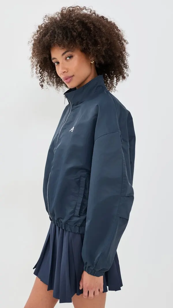 MALBON Delphine Script Bomber Jacket - Navy