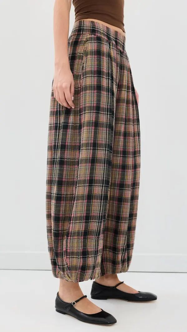 Free People Moonflower Plaid Balloon Pants