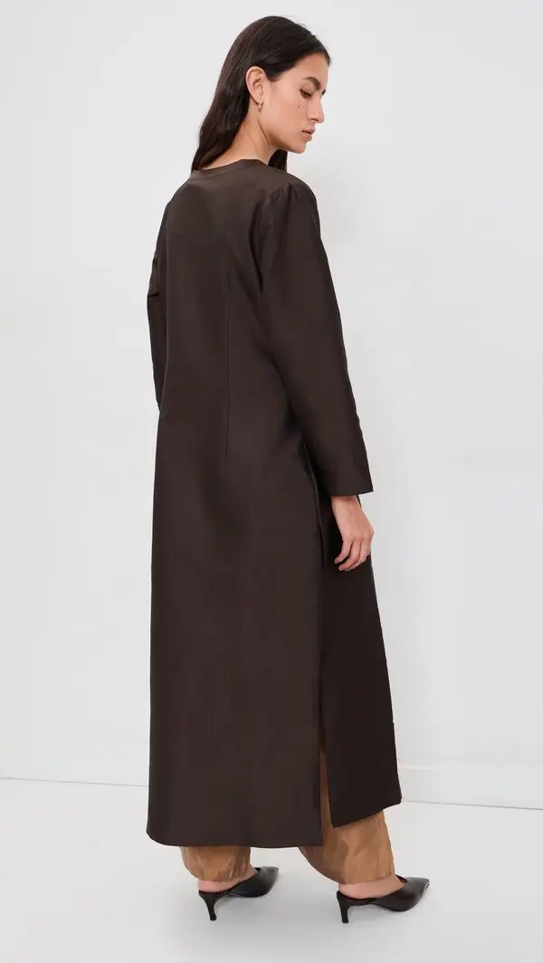 Chan Luu Techno Taffeta Collarless Coat