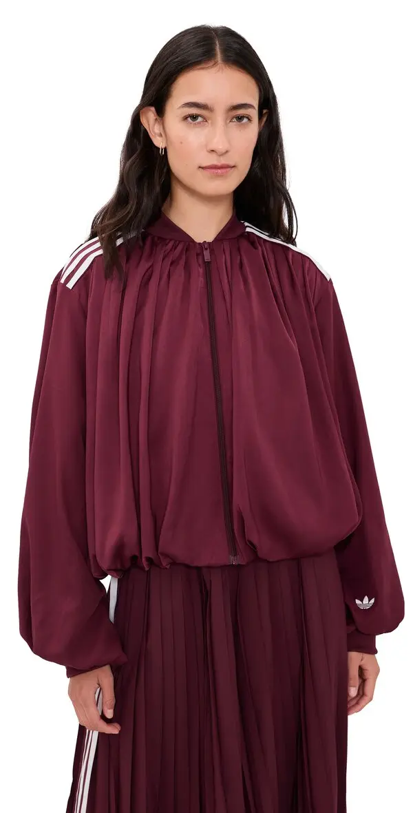 Adidas Satin Pleated Track Jacket