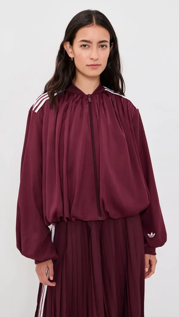 Adidas Satin Pleated Track Jacket