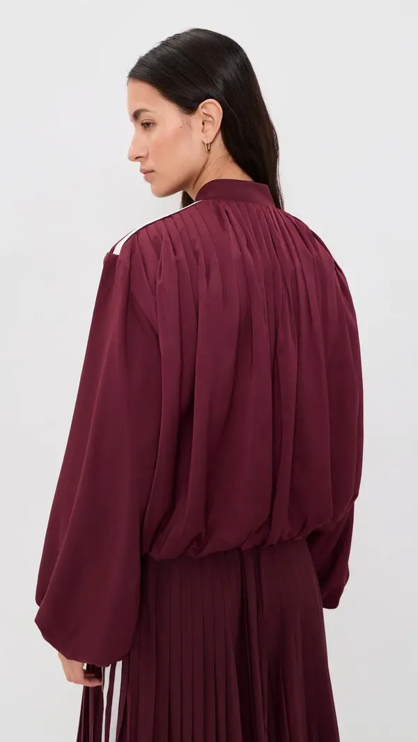 Adidas Satin Pleated Track Jacket