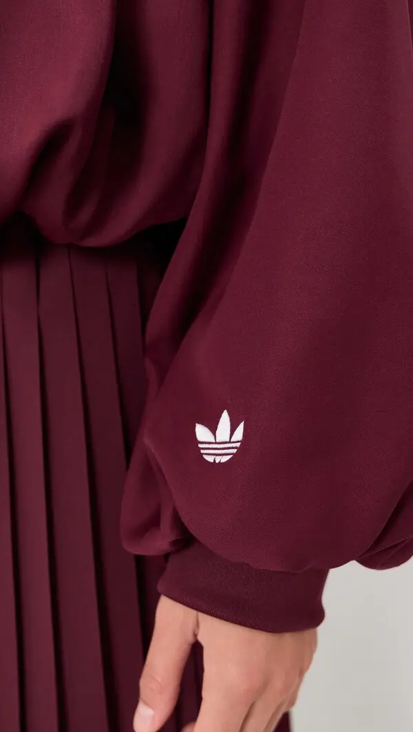 Adidas Satin Pleated Track Jacket