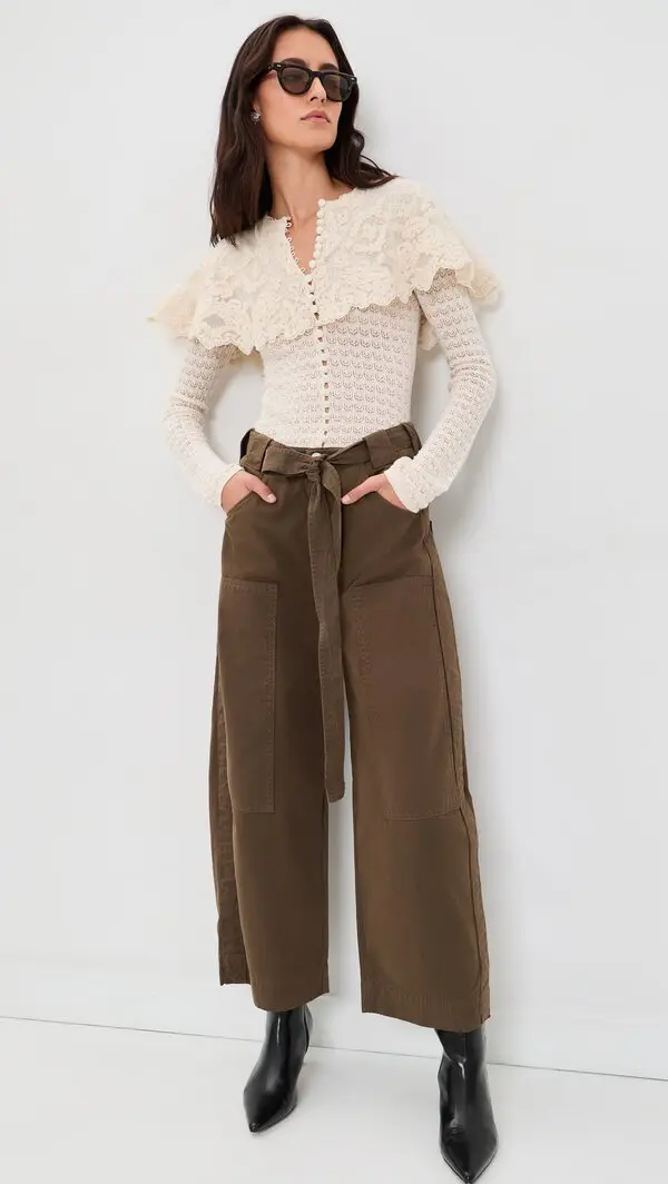 Sea Chandra Lace Long Sleeve Cape Cardigan