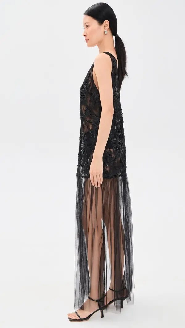 AKNVAS Anastasia Beaded Layered Gown