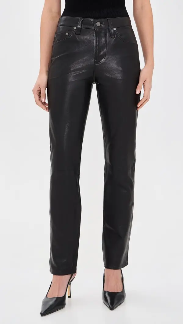 Citizens Of Humanity Savannah Cigarette Lambskin Leather Pants