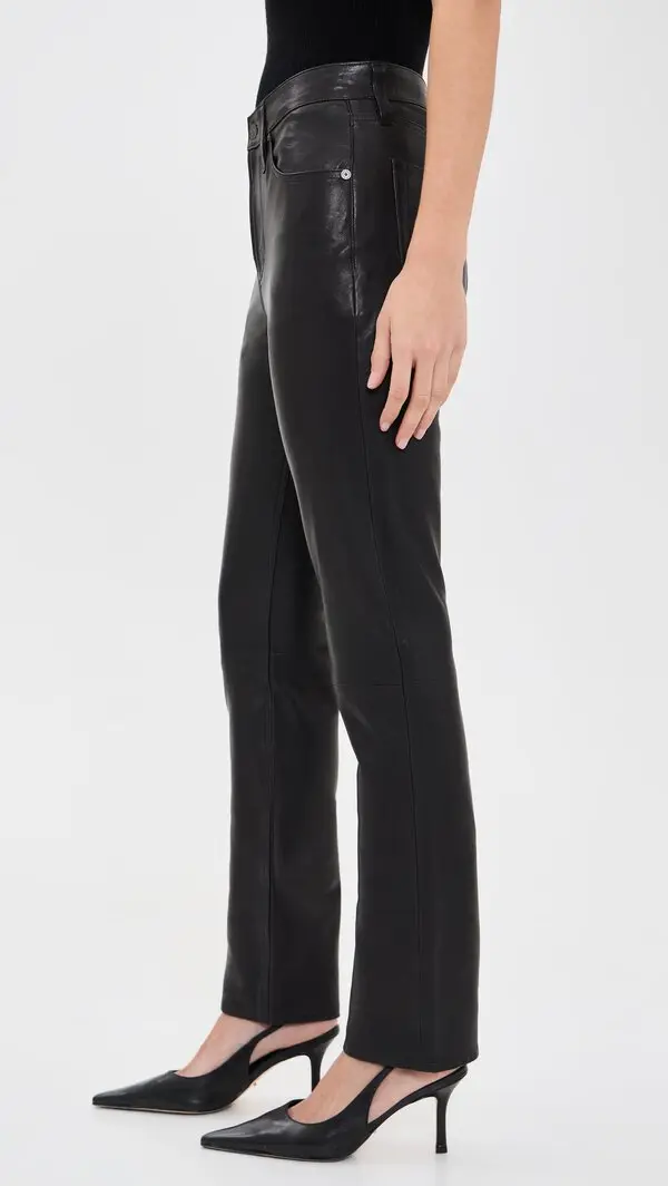 Citizens Of Humanity Savannah Cigarette Lambskin Leather Pants