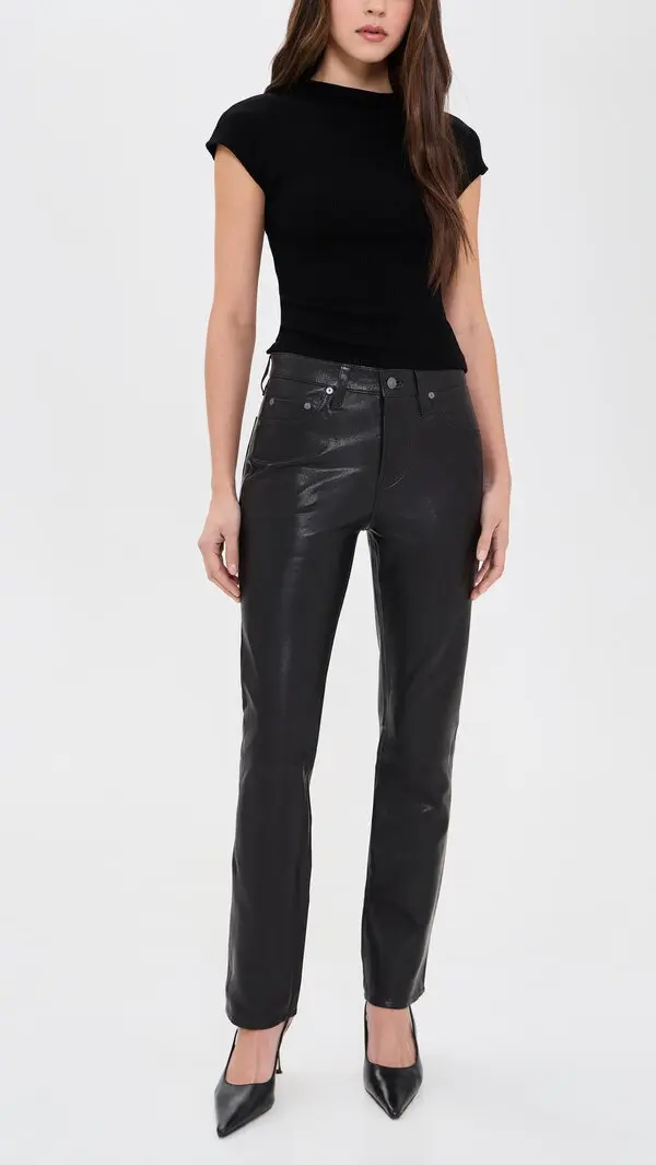 Citizens Of Humanity Savannah Cigarette Lambskin Leather Pants