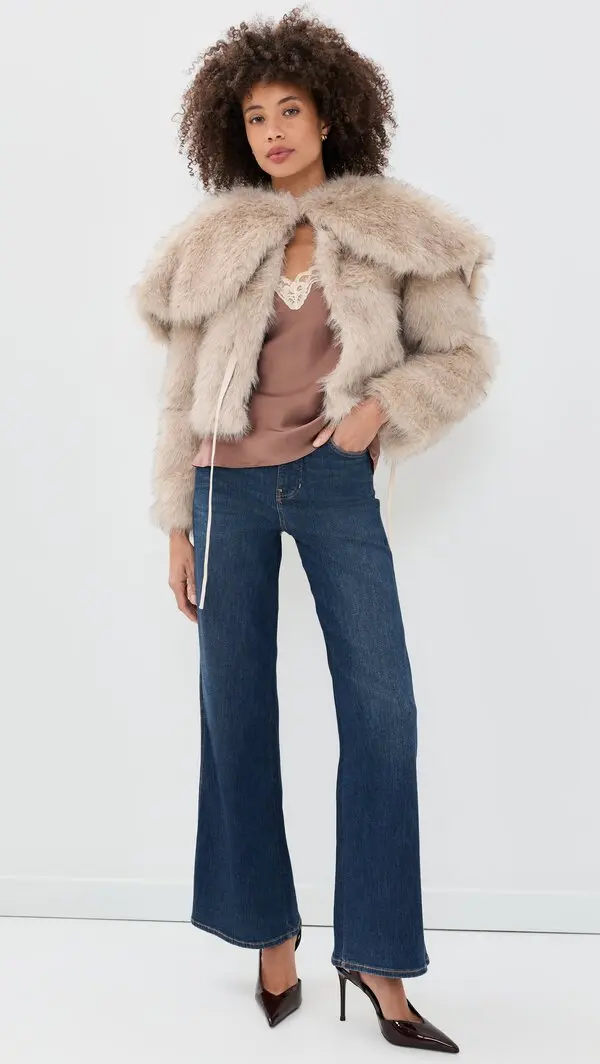 HOUSE OF SUNNY Gaia Faux Fur Jacket